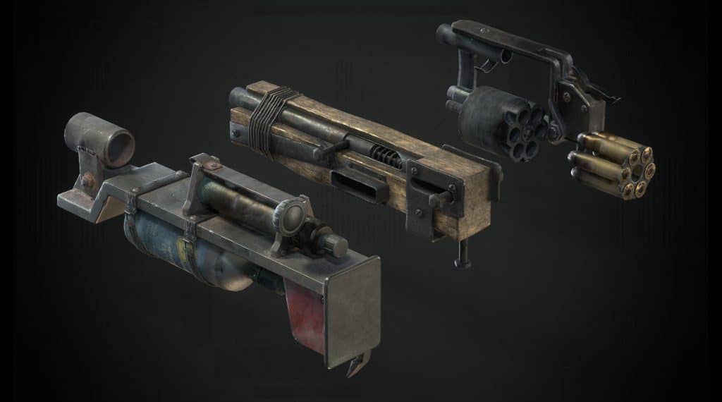 Scrap metal and makeshift welds - A Pipe Gun Retexture (1) - Fallout 4 Mod